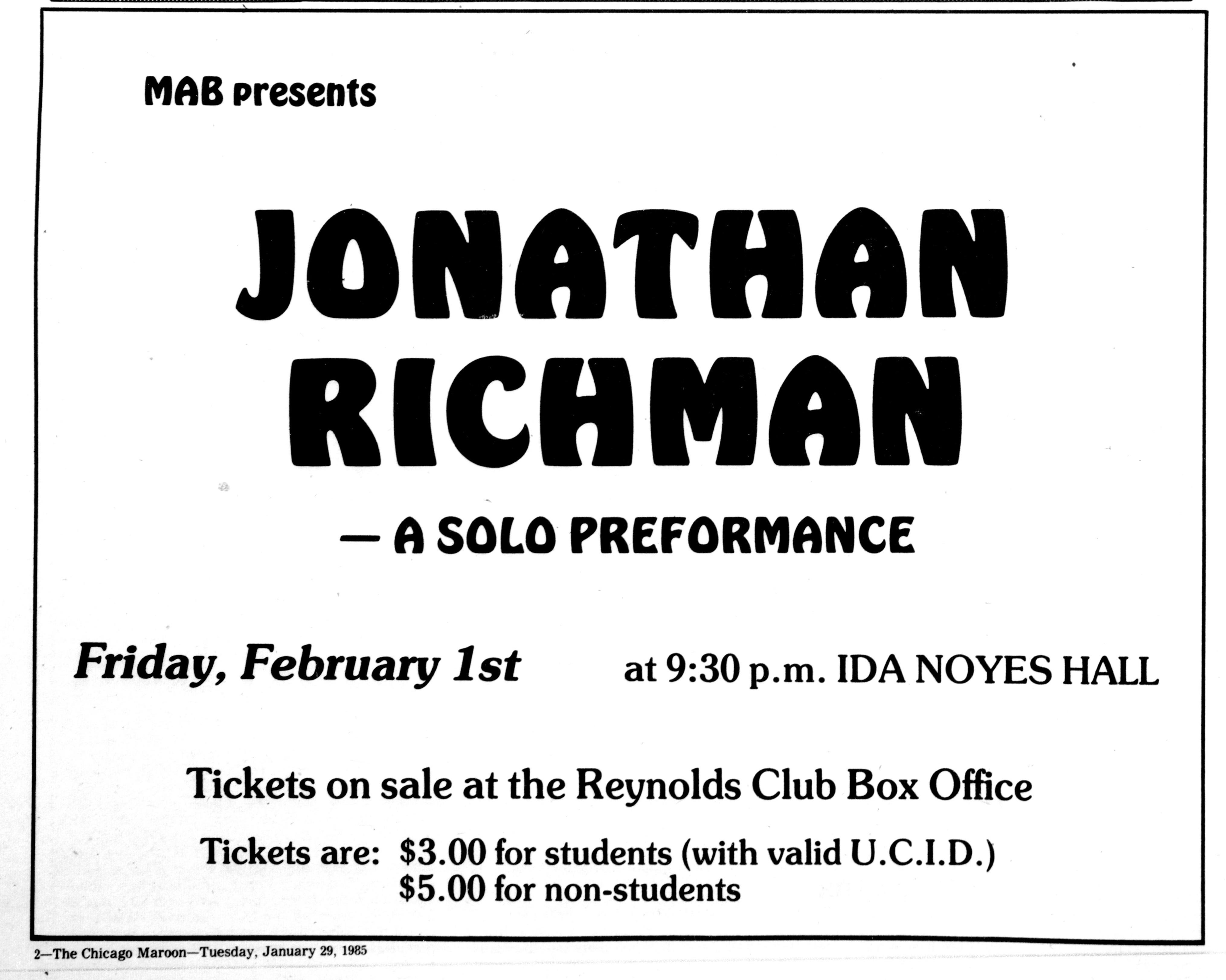 Jonathan Richman | Paul Mason Fotsch